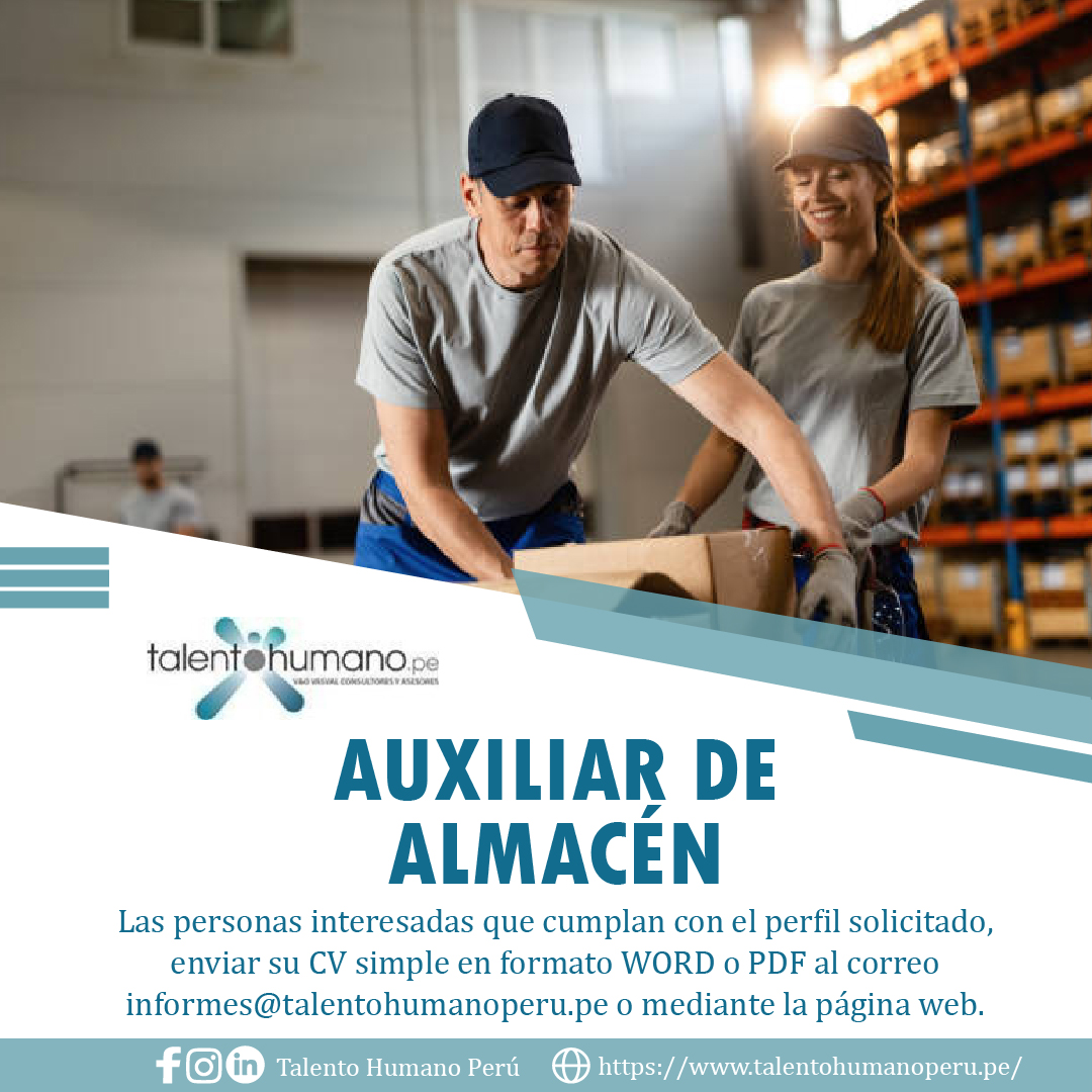 Nuevas oportunidades de empleo: AUXILIAR DE ALMACÉN en Consultora ...